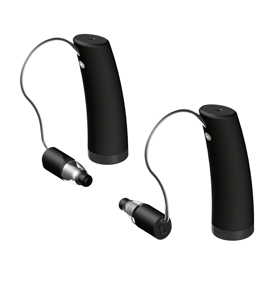 FE1+ hearing devices with analog amplification, OtoCCS all-one-station.